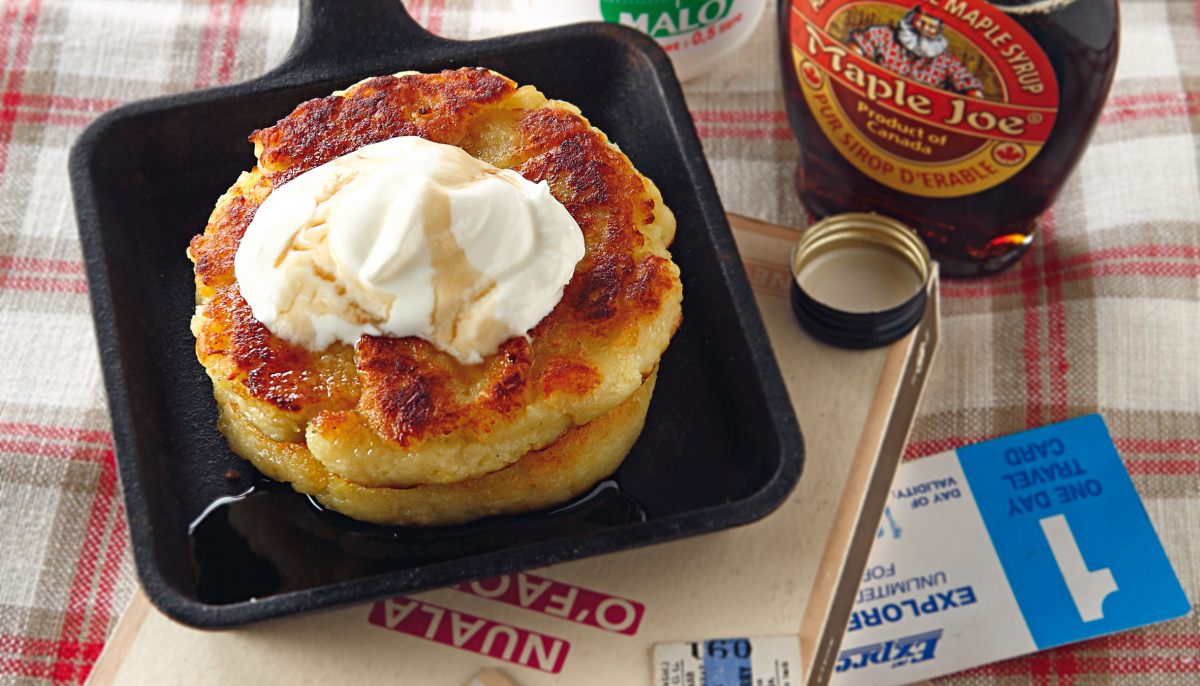 Recette de Boxty pancakes caramélisés au sirop d'érable par Julie ...