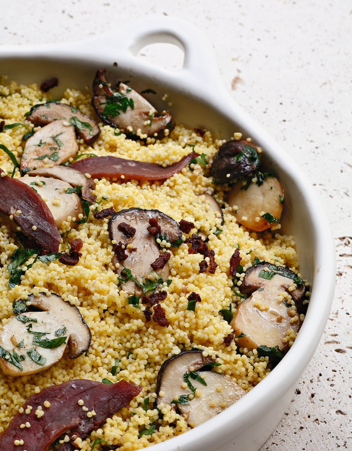 Recette de Semoule de millet, cèpes et canard fumé par Alain Ducasse ...