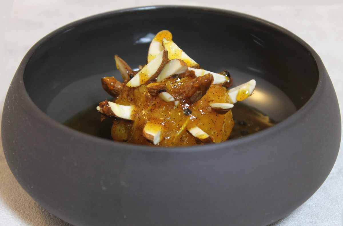 Recette d'oranges confites, épices et amandes par Alain Ducasse