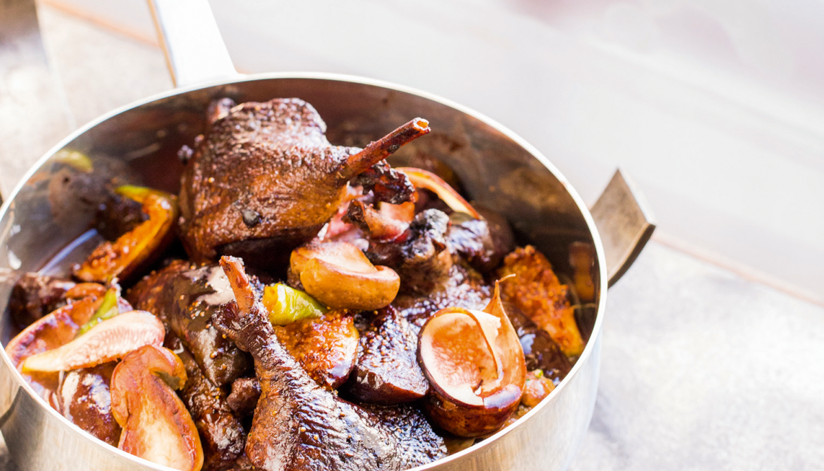 Recette de Canard colvert aux figues et cèpes, sauce salmis par Alain ...
